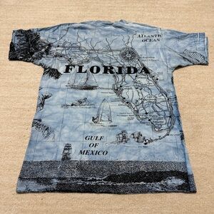Shirts | Vintage Florida Ocean Map Aop Tshirt All Over Single Stitch ...